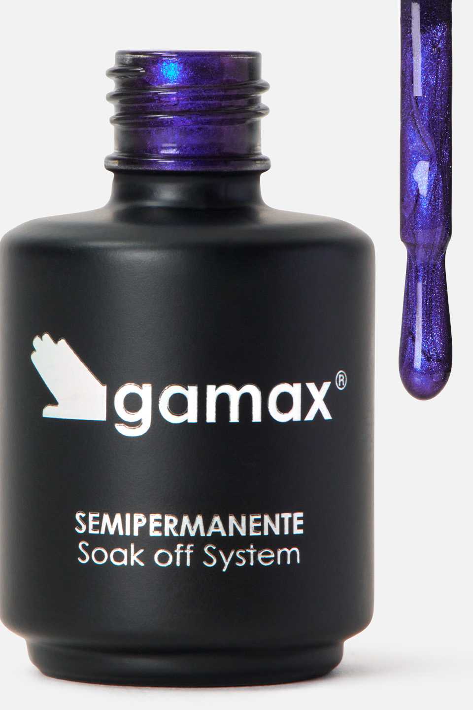 Esmalte permanente uñas cat eye índigo Rainbow 15 ml | Gamax
