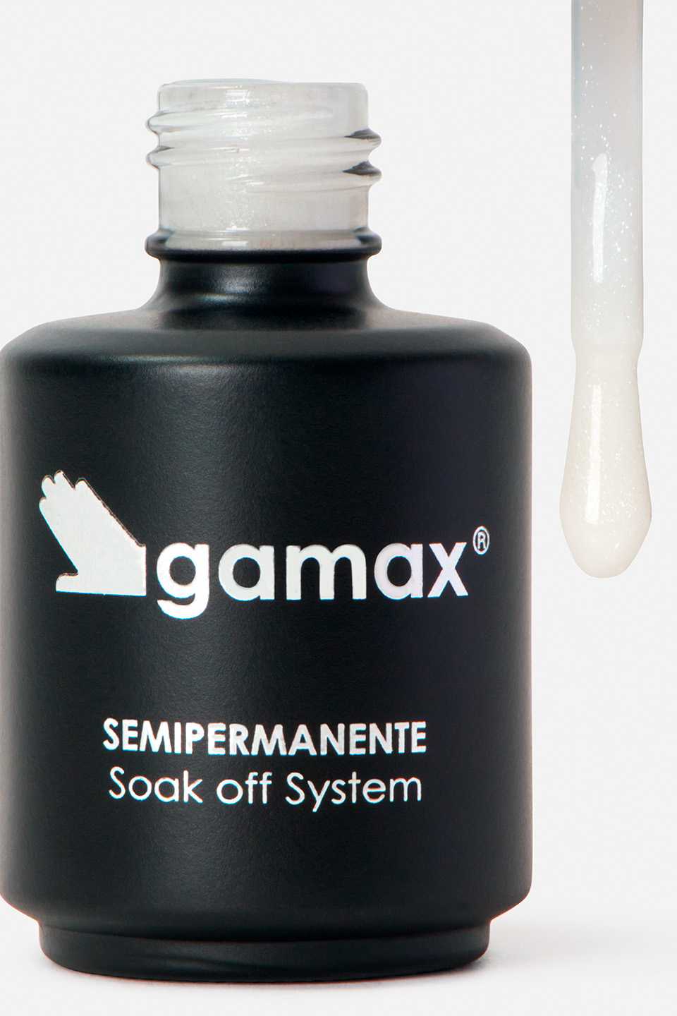 Semi-permanent base reinforced white glitter Fast Fiber - Gamax