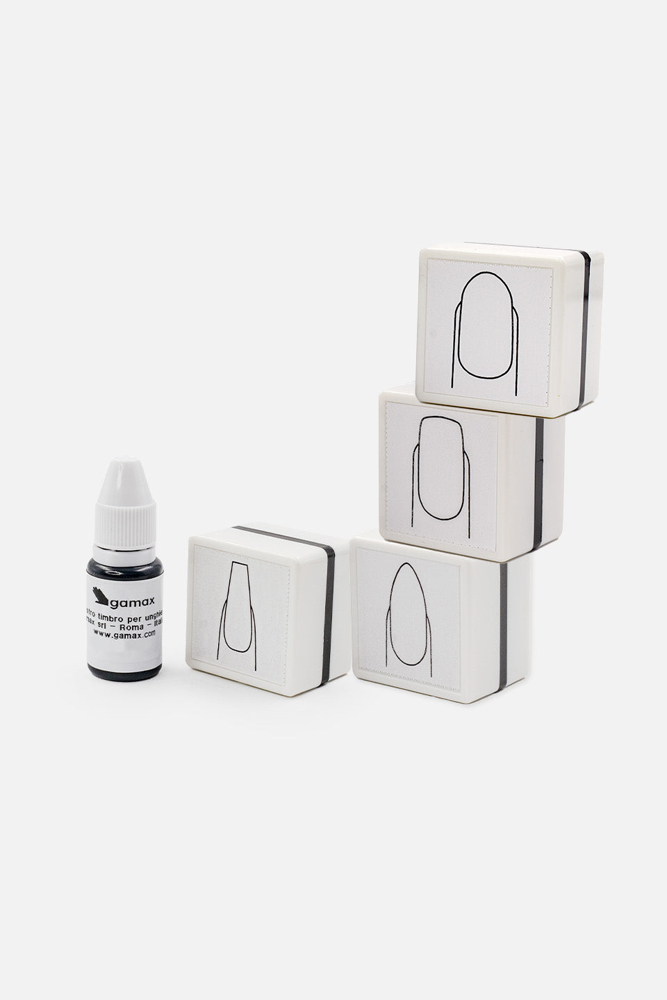 Kit inchiostro e timbro per unghie - Gamax
